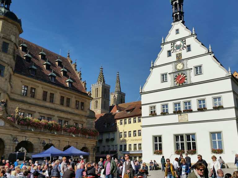 Marktplatz Rothenburg ob der Tauber: Wanderungen und Rundwege | komoot