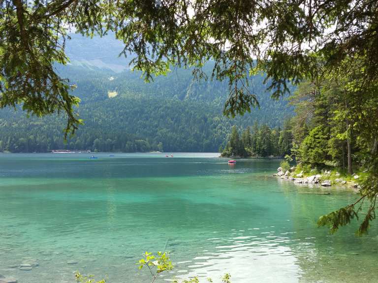 Blick auf den Eibsee – View of the Zugspitze loop from Eibsee | hike ...