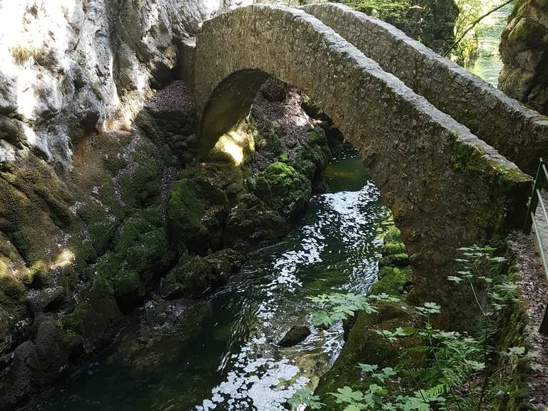 Stone Bridge in the Gorges de l'Areuse Routes for Walking and Hiking ...
