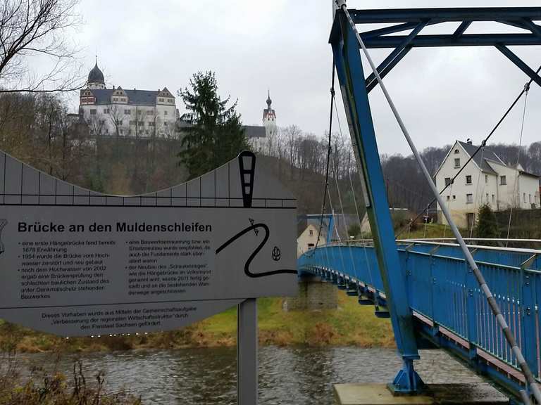 Schaukelbrücke (über die Zwickauer Mulde) Routes for Walking and Hiking ...