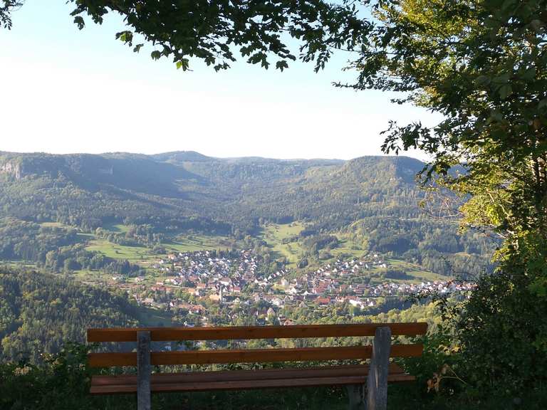 Blick Richtung Laufen an der Eyach: Wanderungen und Rundwege | komoot