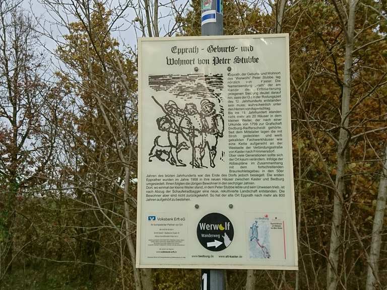 Stationstafel Werwolfwanderweg - Wohnort von Peter Stubbe: Wanderungen ...
