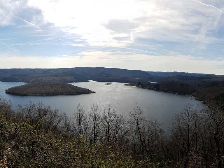 Hubertushöhe Viewpoint – View of Rursee - Mountain Bike Trails & Tracks ...