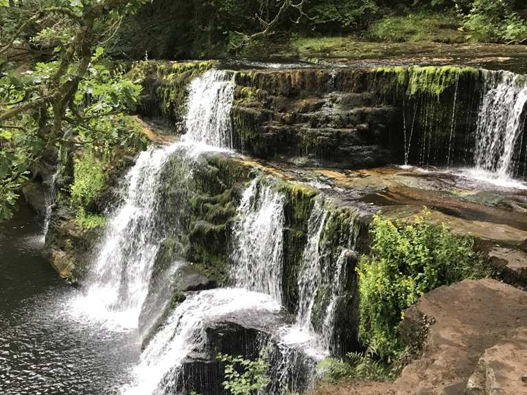 Ystradfellte Four Waterfalls main route from Gwaun Hepste — Brecon ...