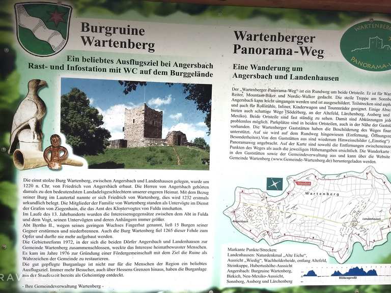 Blick zur Burgruine Wartenberg - Cycle Routes and Map | Komoot