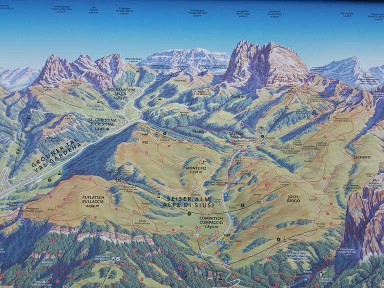 Seiser Alm Bahn Bergstation - Itinéraires de rando et marche | Komoot