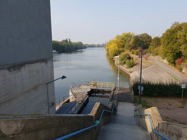 Main Staustufe/Stauwehr Griesheim - Frankfurt 🚴‍ Road Cycle Routes and ...