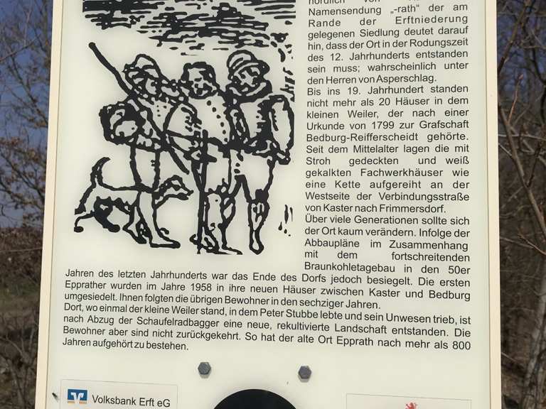 Stationstafel Werwolfwanderweg - Wohnort von Peter Stubbe Routes for ...