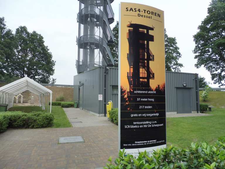 Sas-4 toren in Dessel fietsroutes en kaart | Komoot