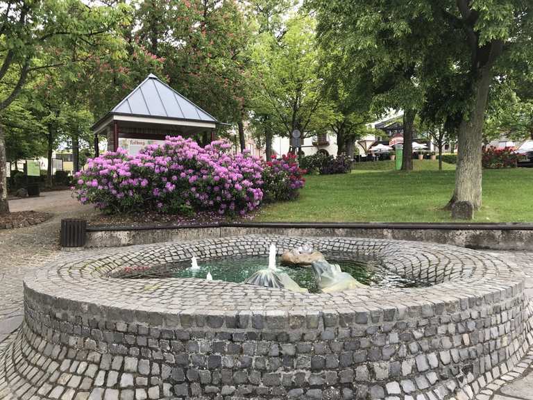 Fountain with bronze sculptures on Kelberg marketplace Routes for ...