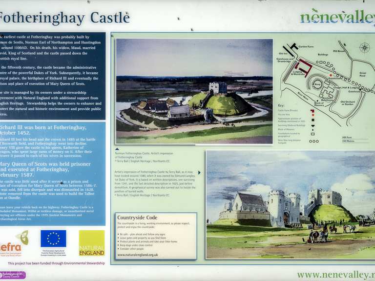 Fotheringhay Castle Routes for Walking and Hiking | Komoot
