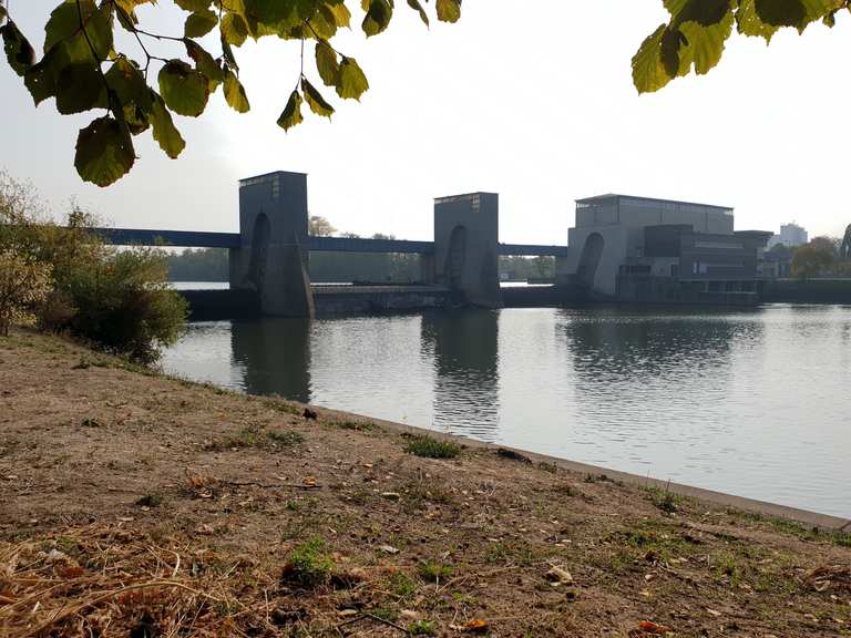 Main Staustufe/Stauwehr Griesheim - Frankfurt 🚴‍ Road Cycle Routes and ...