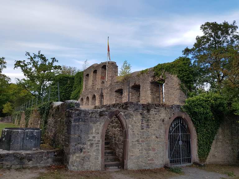 Blick auf Karlstadt und das Maintal von der Karlsburg-Ruine ...