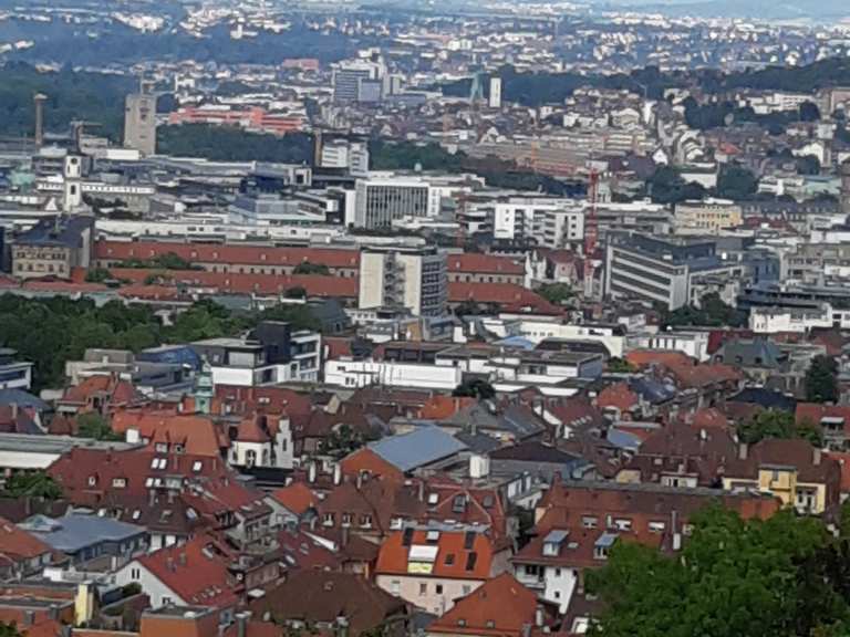 Tolle Aussicht über Stuttgart, Hasenbergsteige - Cycle Routes and Map ...