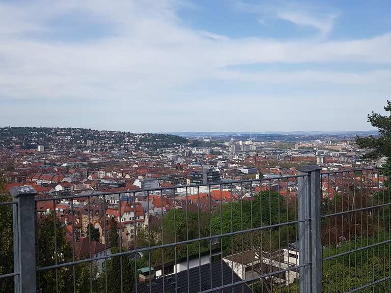 Tolle Aussicht über Stuttgart, Hasenbergsteige - Cycle Routes and Map ...