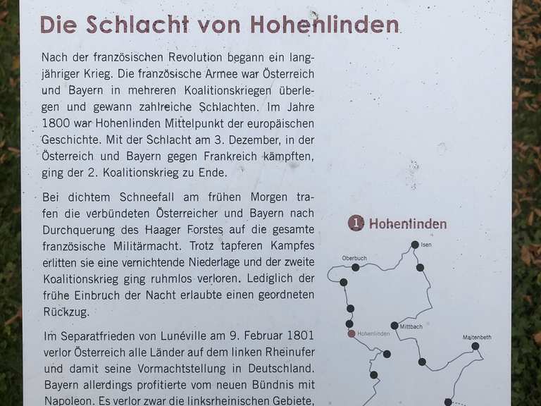 Denkmal der Schlacht von Hohenlinden : Radtouren und Radwege | komoot