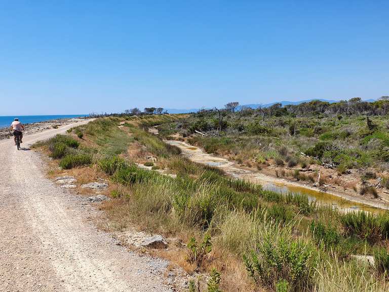 Pista ciclabile nella foce a delta dell'Ombrone Cycle Routes and Map ...
