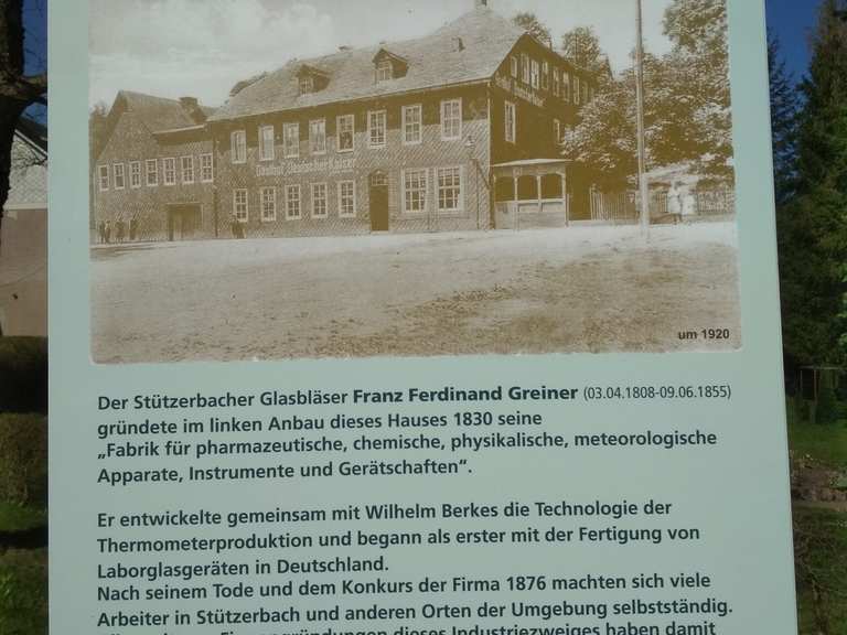 Glashütte Greiner & Friedrichs Informationstafel – Wanderungen ...