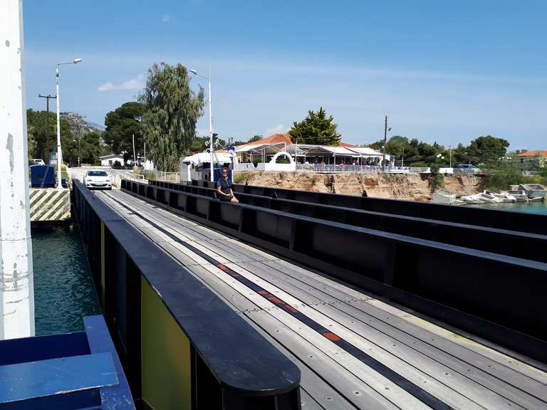 Isthmia 🌉 submersible bridge, Corinth Canal East Entrance - Cycle ...