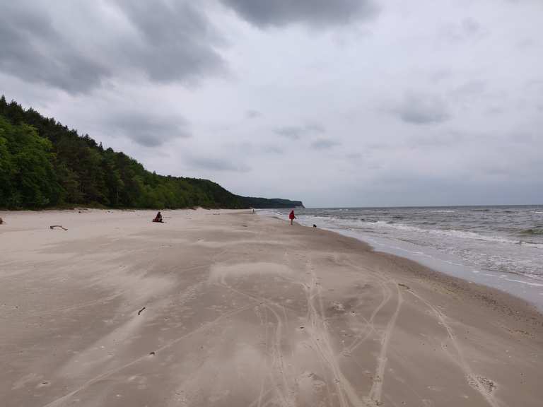 Strand Wiselka bei Mistroy: Wanderungen und Rundwege | komoot