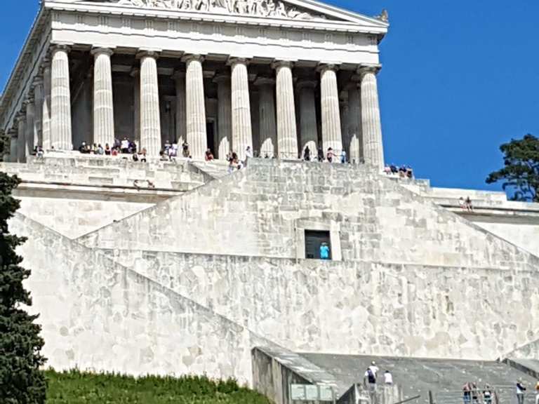View of the Walhalla from the banks of the Danube - Cycle Routes and ...