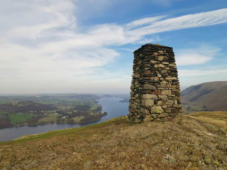 Hallin Fell Summit and View of Ullswater Routes for Walking and Hiking ...