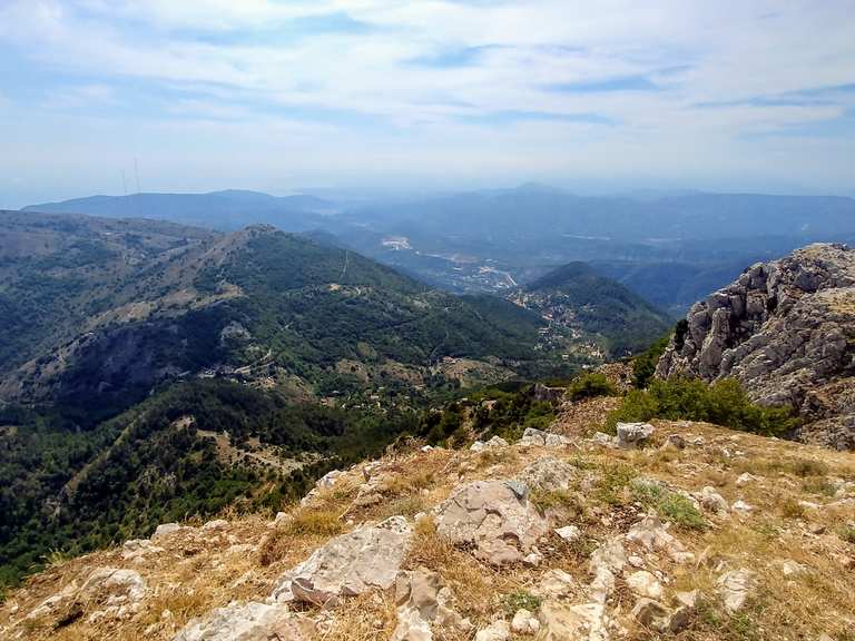 Vue sur Peille et alentours – Cime de Baudon Itinerario ad anello da ...