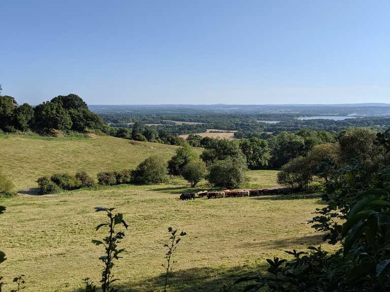 View over Bough Beech reservoir from Ide Hill Road Cycle Routes and Map ...