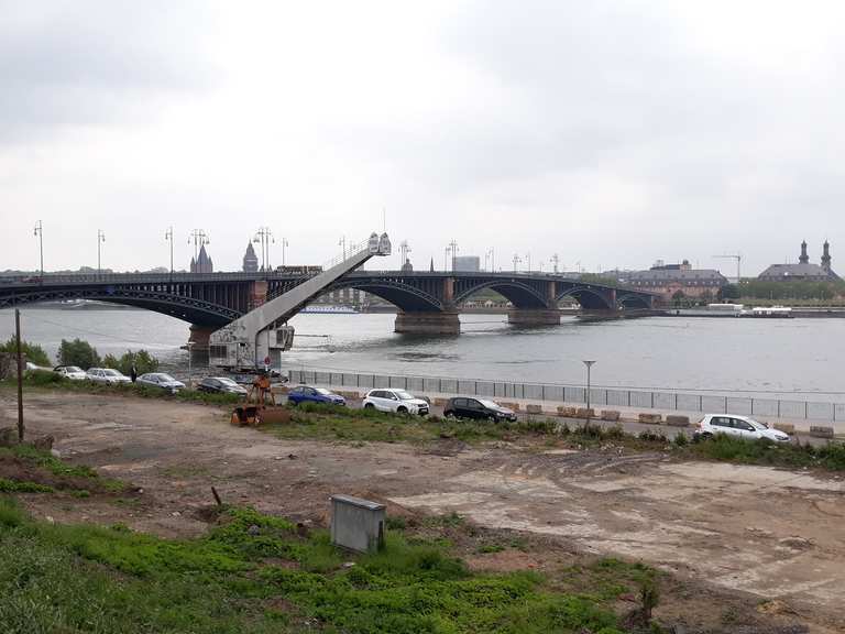 Neues Rheinufer mit Blick auf Mainz: Radtouren und Radwege | komoot