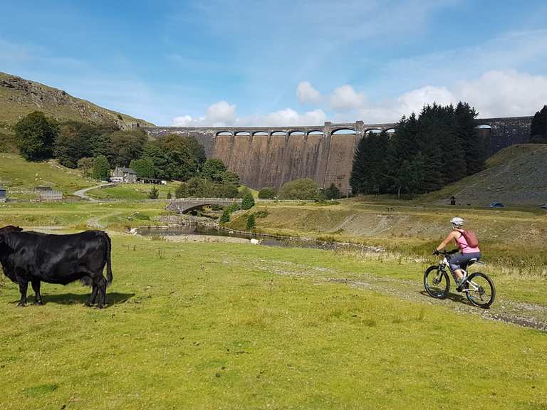 The Sunken Road (View of Claerwen Dam) Mountain Bike Trails & Tracks ...