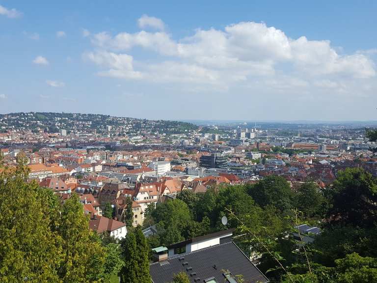 Tolle Aussicht über Stuttgart, Hasenbergsteige - Cycle Routes and Map ...