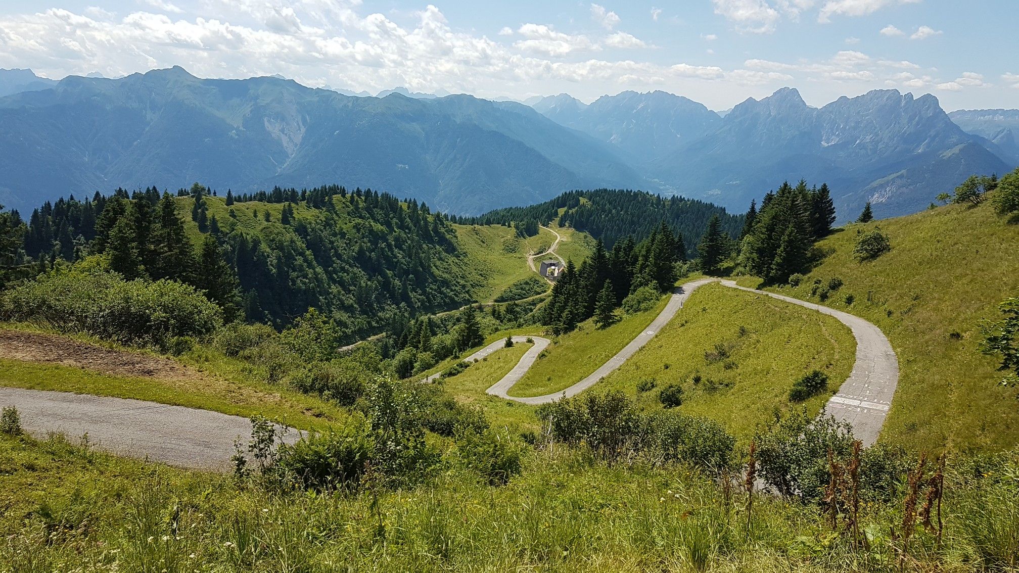 Saddle of Monte Zoncolan – Start of the steep section of Zoncolan loop ...