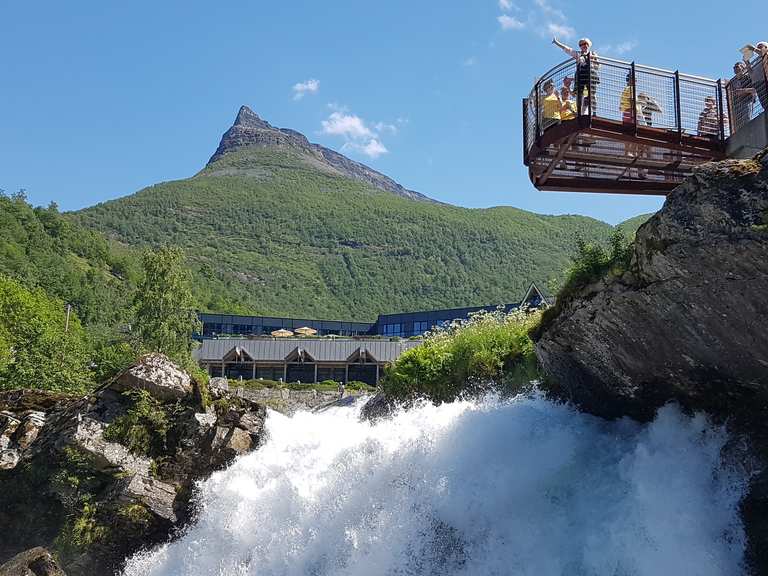 Wasserfall in Geiranger wandelroutes en hikes | Komoot