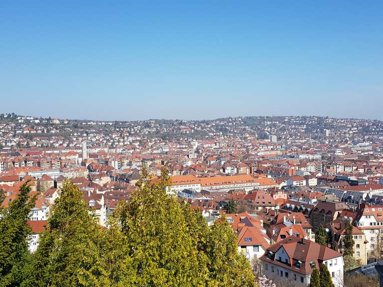 Tolle Aussicht über Stuttgart, Hasenbergsteige - Cycle Routes and Map ...