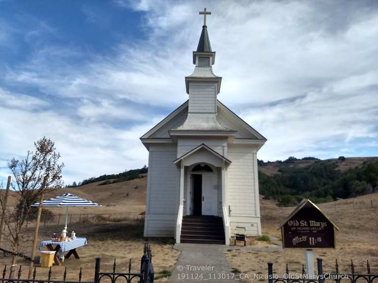 Old St Mary's Church of Nicasio Valley Routes for Walking and Hiking ...