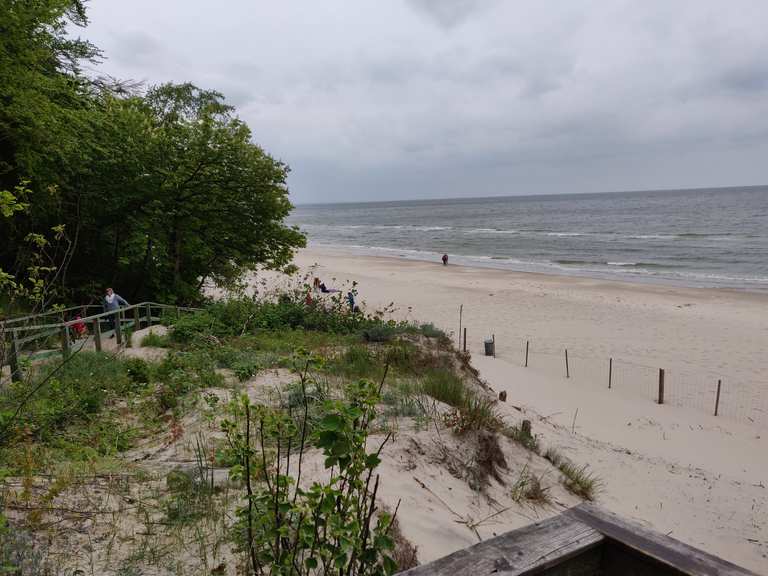 Strand Wiselka bei Mistroy: Wanderungen und Rundwege | komoot