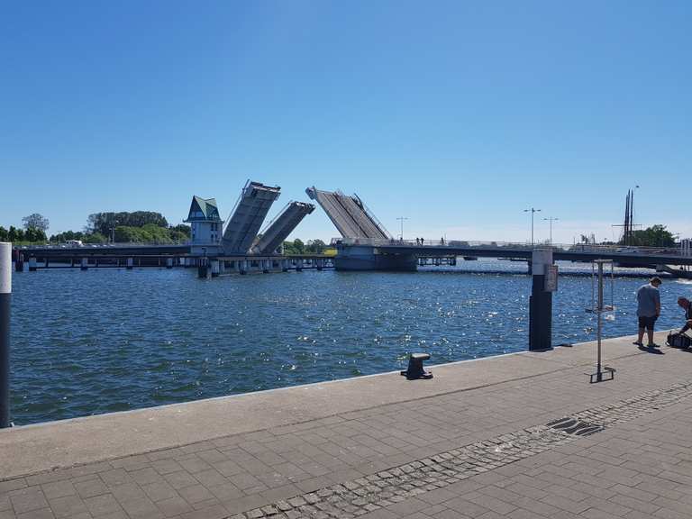 Blick auf die Klappbrücke Kappeln Routes for Walking and Hiking | Komoot