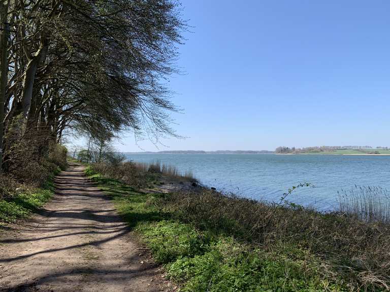 Mini-Strand mit Blick auf die Schlei und Lindaunis Brücke: Wanderungen ...
