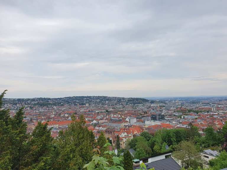 Tolle Aussicht über Stuttgart, Hasenbergsteige - Cycle Routes and Map ...