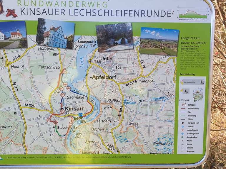 Chiesa di San Matteo, Kinsau – Lechstaustufe Kinsau giro ad anello con ...