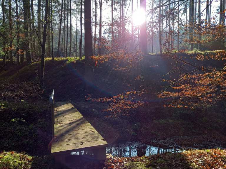 Brücke über den Arbach – Hütte im Arbachtal Runde von Pleinfeld ...