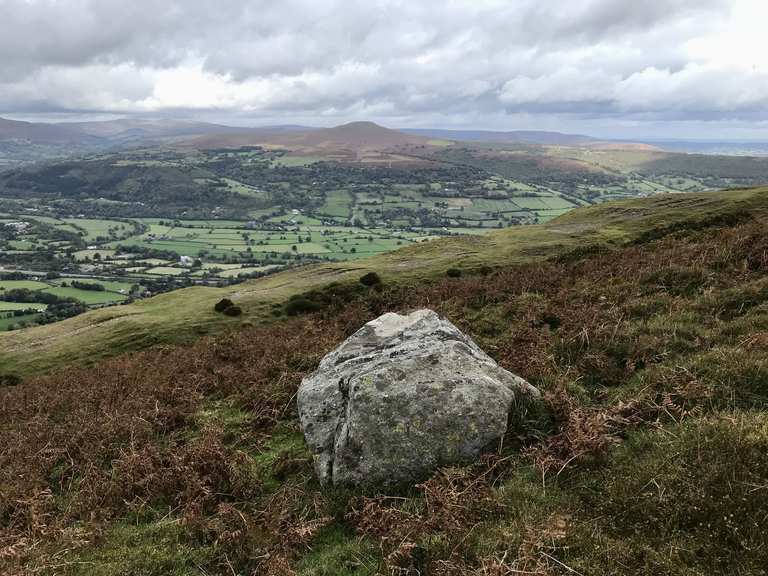 Great view of Gilwern and the surrounding hills Routes for Walking and ...