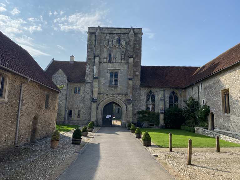 View of St Cross Church Routes for Walking and Hiking | Komoot