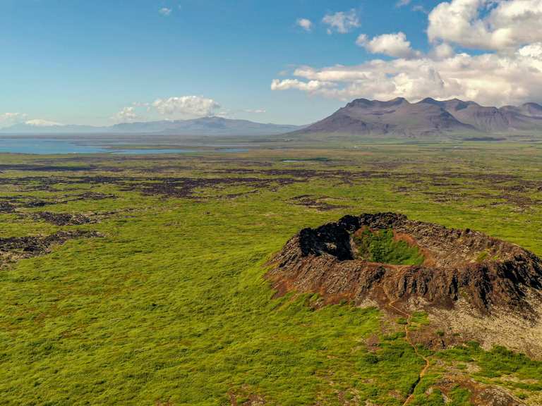 Eldborg Crater: Wanderungen und Rundwege | komoot