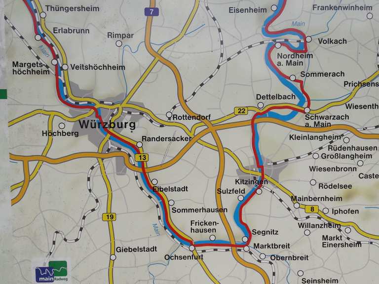 Main-Radweg: Würzburg - Eibelstadt: Rennradfahren und Rennradtouren ...