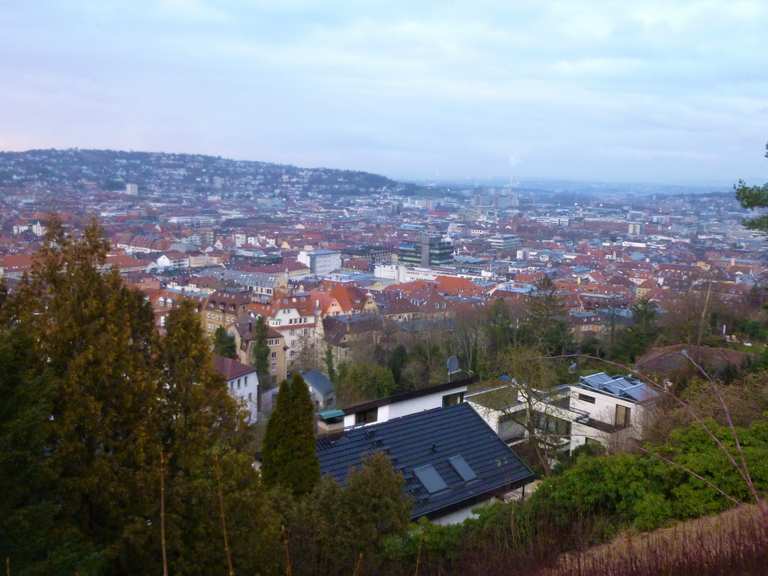 Tolle Aussicht über Stuttgart, Hasenbergsteige - Cycle Routes and Map ...