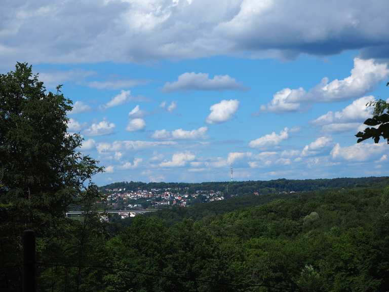 Blick auf Friedrichsthal und Bildstock wandelroutes en hikes | Komoot