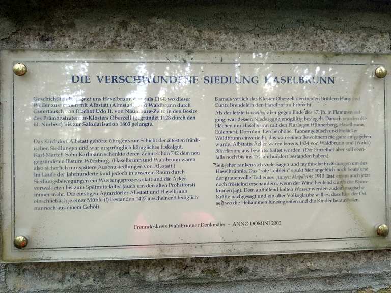 Haselbrunn-Quelle mit Sitzgelegenheiten - Lower Franconia, Bavaria ...