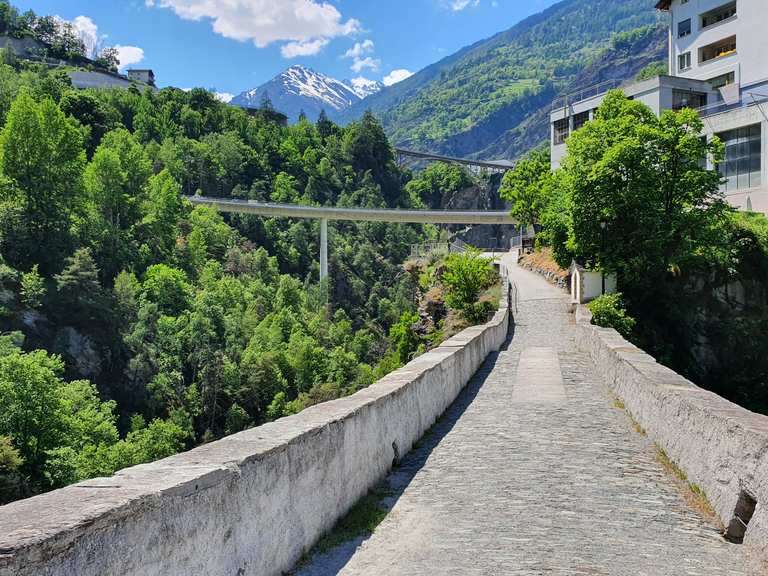 Saas-Visp Bike Variante: Von Saas-Balen nach Visp | Salida en MTB | Komoot