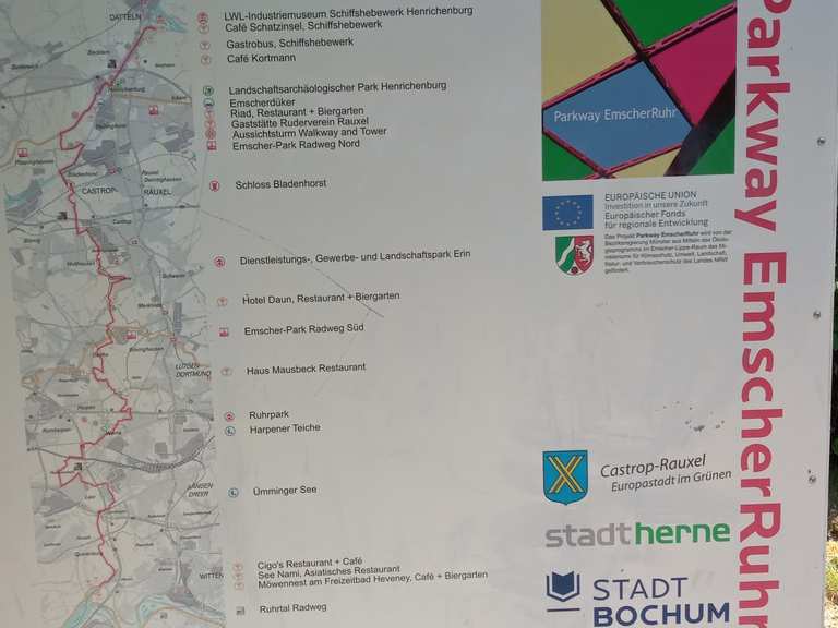 Schnittstelle übergang neuer Radweg Parkway Emscher Ruhr - Cycle Routes ...